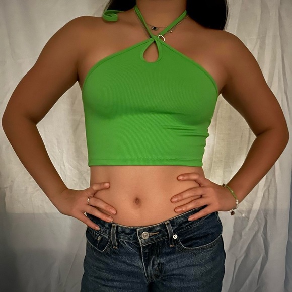 Zara | Tops | Zara Womens Crossed Keyhole Halter | Poshmark